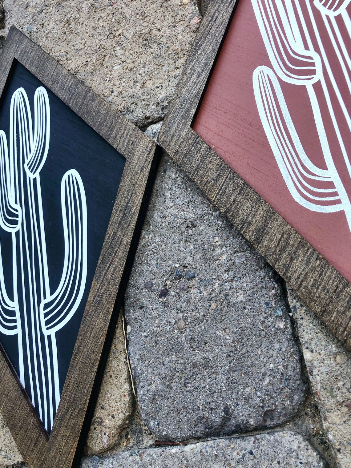 Laser Cut Dark Desert Highway Framed Diamond Bohemian and - Etsy