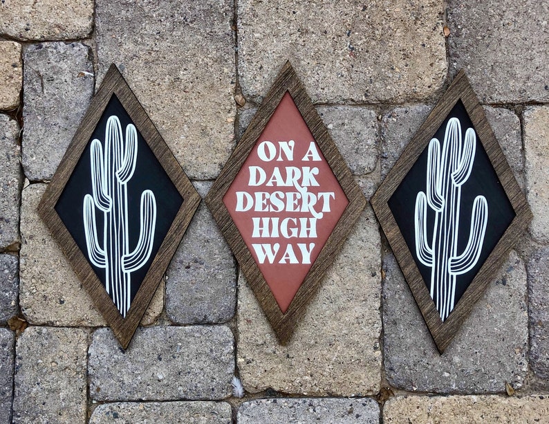 Laser Cut Dark Desert Highway Framed Diamond Bohemian and - Etsy