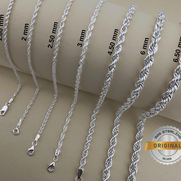 Real Silver Chains - Etsy