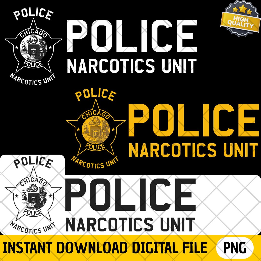 Chicago NARCOTICS Police Department United States PNG Digital Download ...