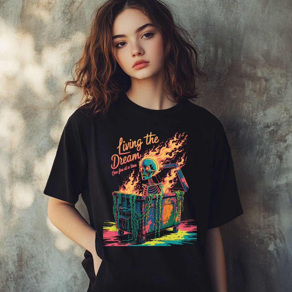 20 Living the Dream Skeleton Dumpster Fire PNG Digital Download ...