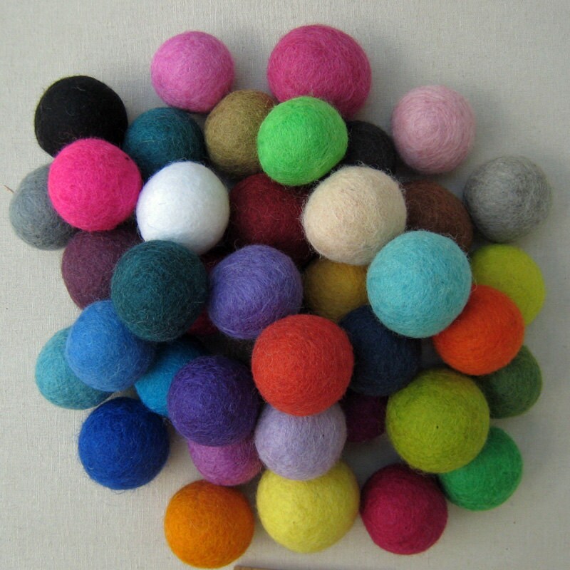 1.5cm Wool Felt Balls up to 250 Your Choice of Colors and - Etsy
