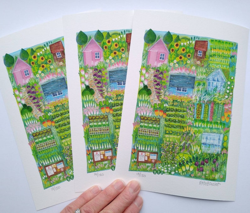 The Allotment Gardens A5 & A4 Signed Limited Edition Print - Etsy