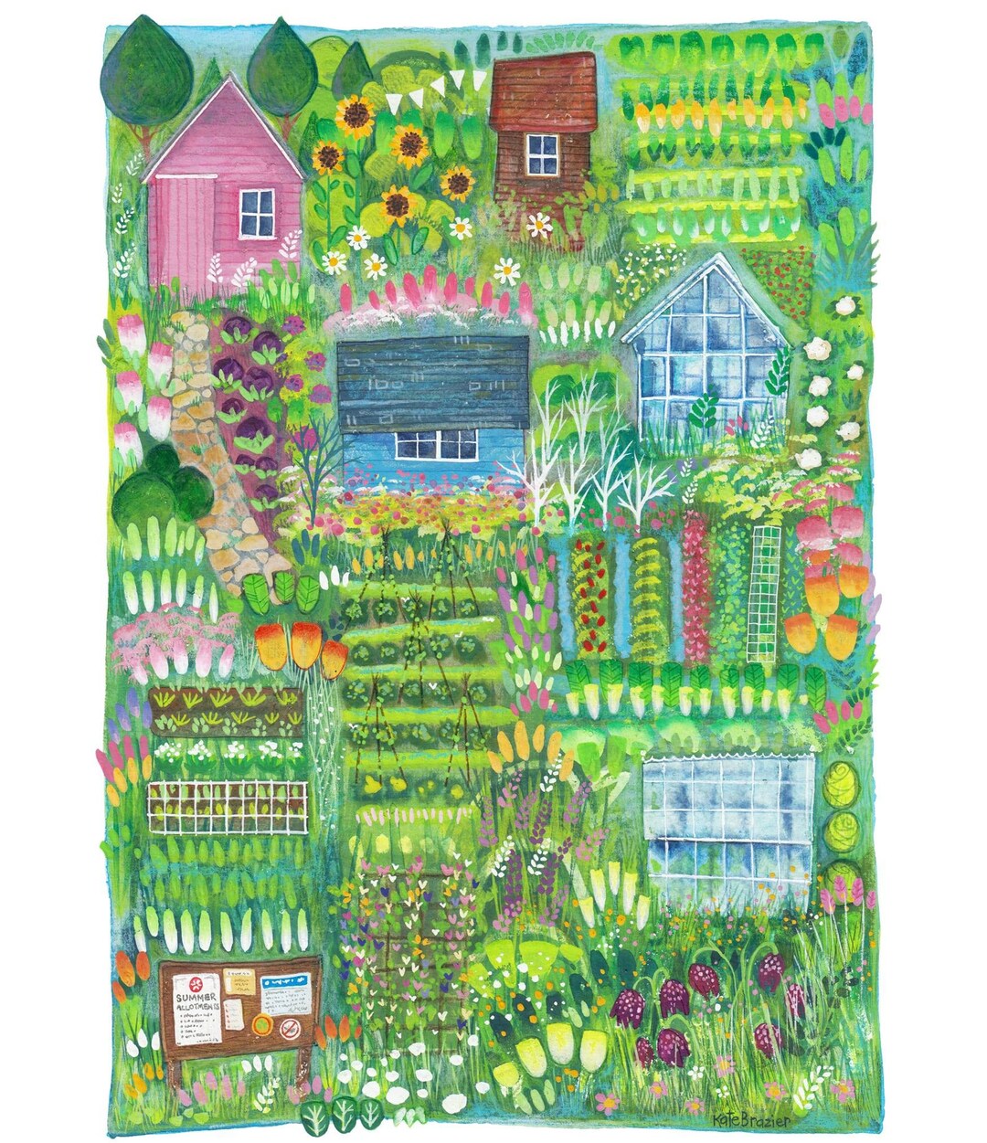 The Allotment Gardens - A5 & A4 - Signed Limited Edition Print - Etsy