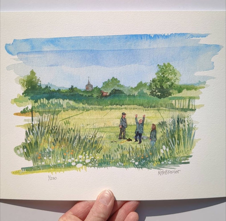 The Gold Dance - Detectorists - A4 Signed Limited Edition Giclee Print ...