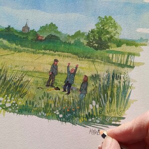 The Gold Dance - Detectorists - A4 Signed Limited Edition Giclee Print ...