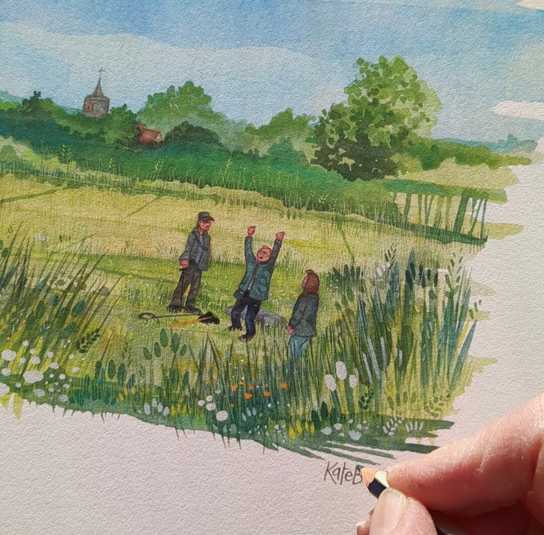 The Gold Dance - Detectorists - A4 Signed Limited Edition Giclee Print ...