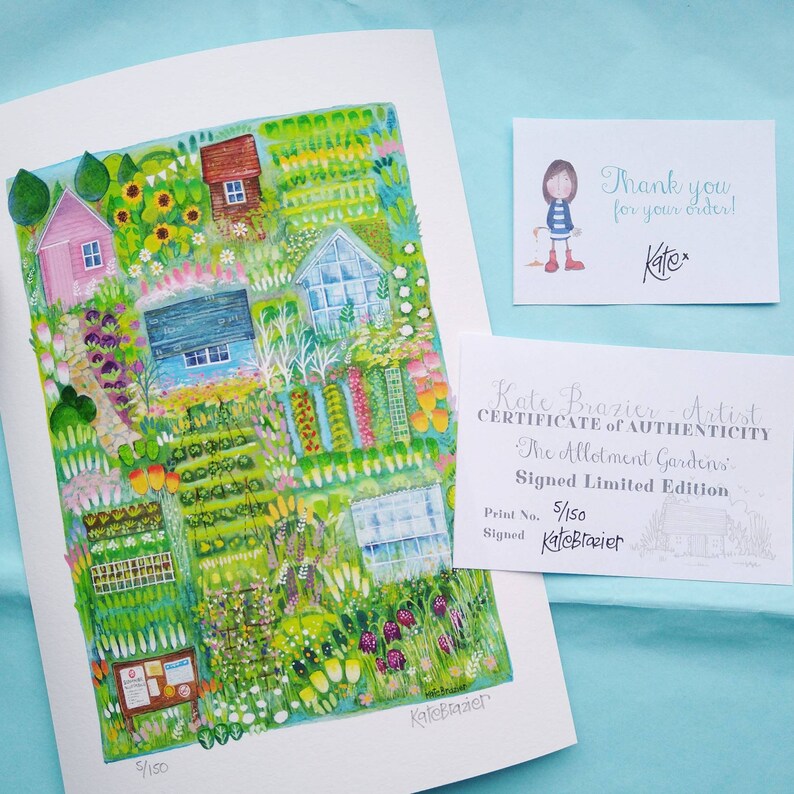 The Allotment Gardens A5 & A4 Signed Limited Edition Print - Etsy