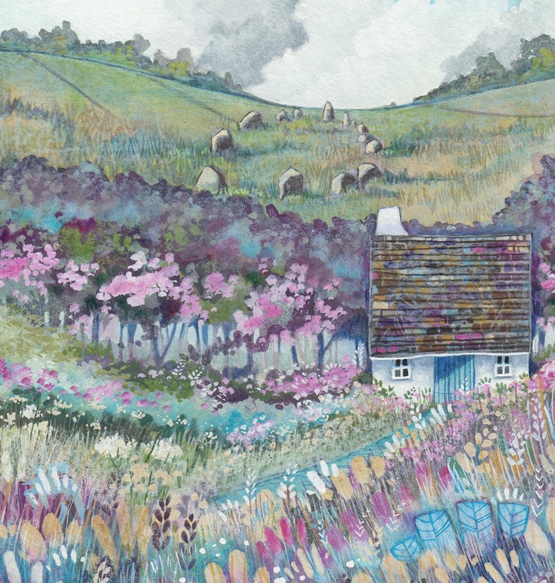 Folklore Cottage - A5 Signed Limited Edition Print. Standing Stones ...