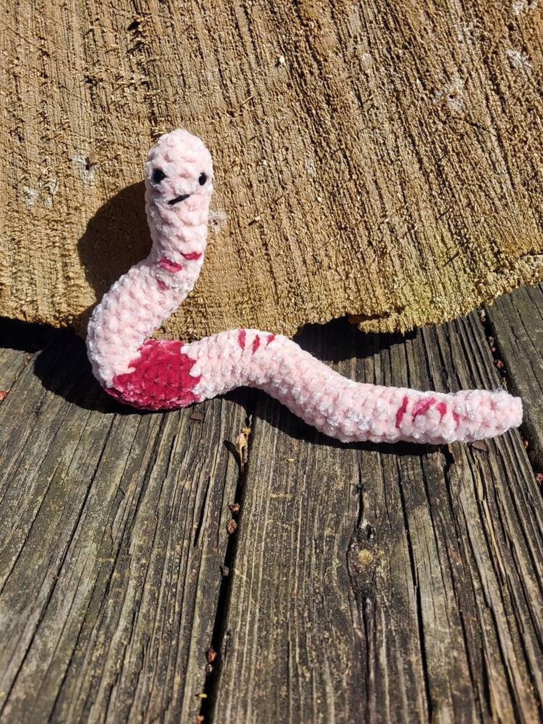 Earthworm, Worm, Velvet Worm, Crochet, Stuffed Worm, Fishing Worm - Etsy