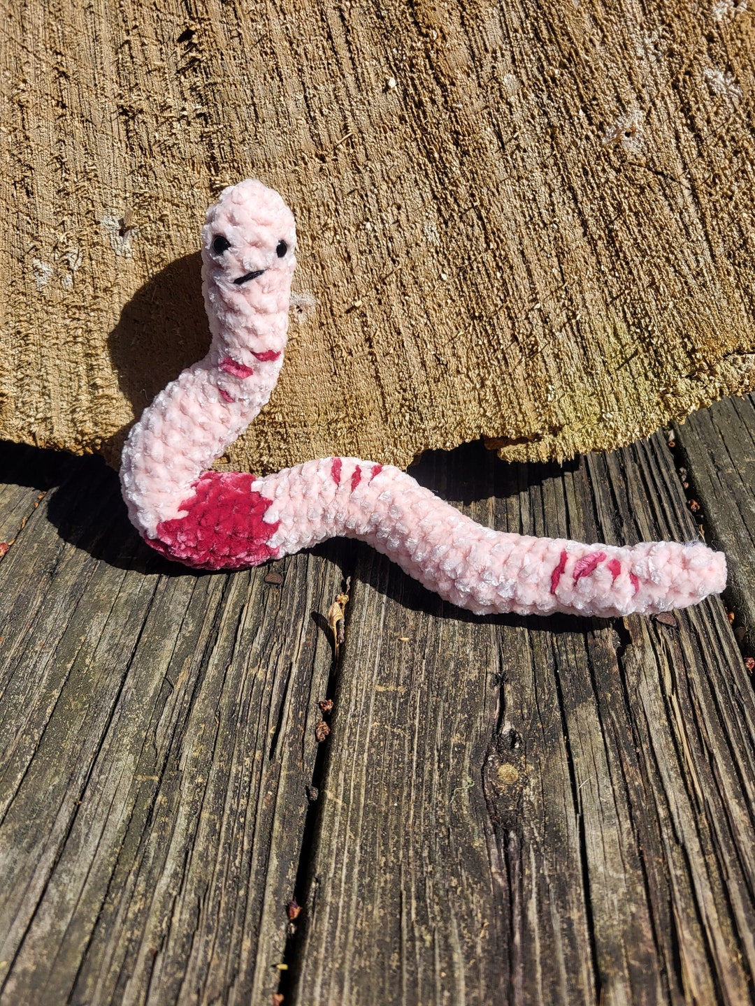 Earthworm DIGITAL PATTERN, Crochet Pattern, Worm, Red Worm, Cute Worm ...