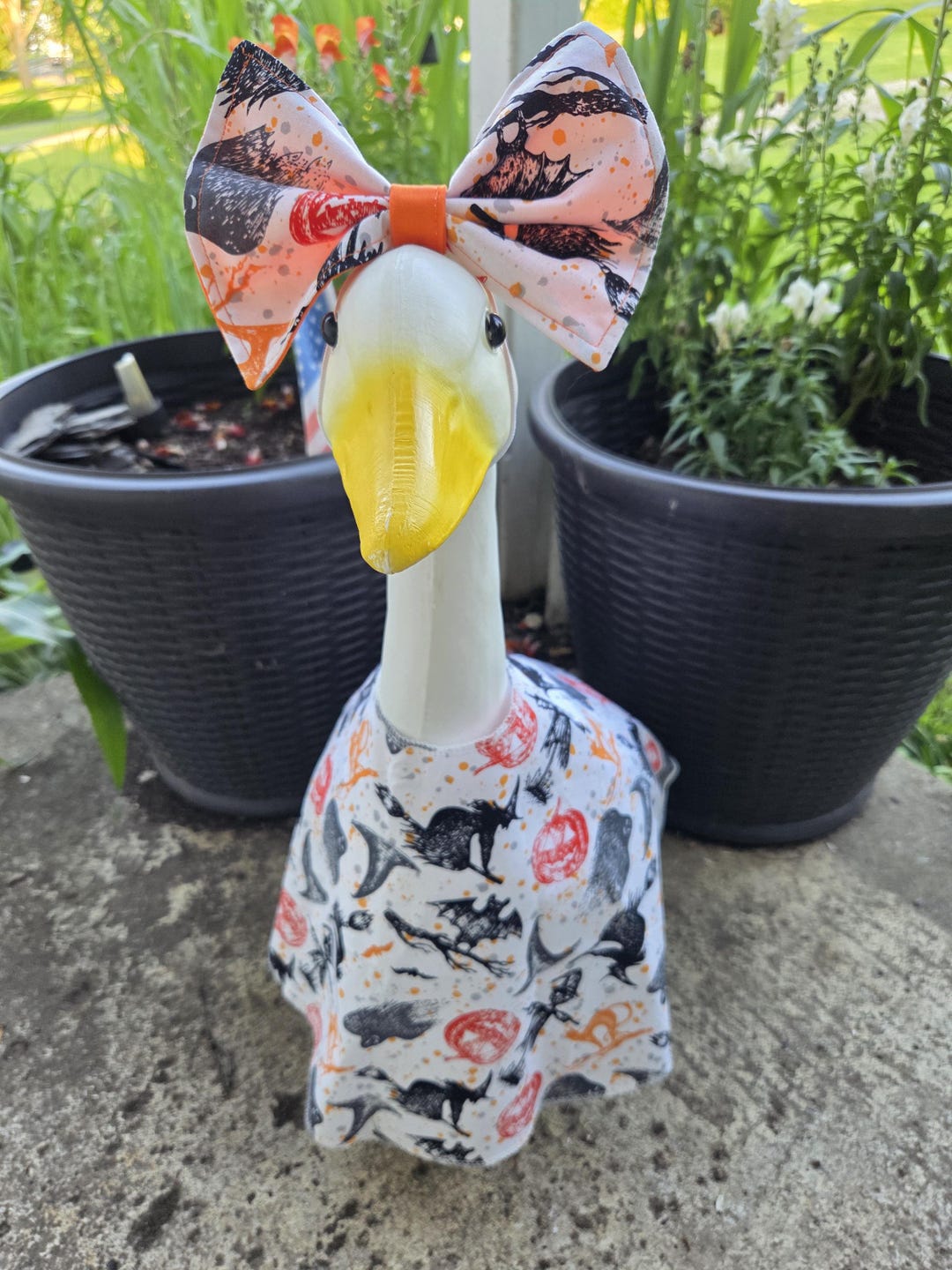 Witches and Pumpkin Porch Goose Outfit, 17 Inch, Fall Goose Dress ...