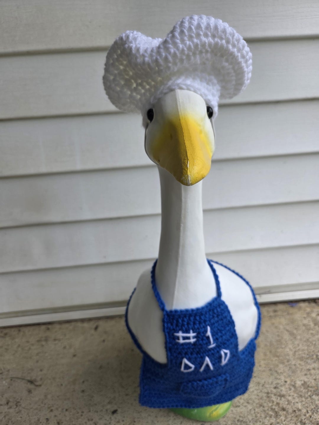 Number 1 Chefs Apron and Hat Porch Goose Outfit, Fathers Day Goose ...