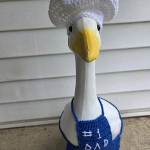 Number 1 Chefs Apron and Hat Porch Goose Outfit, Fathers Day Goose ...