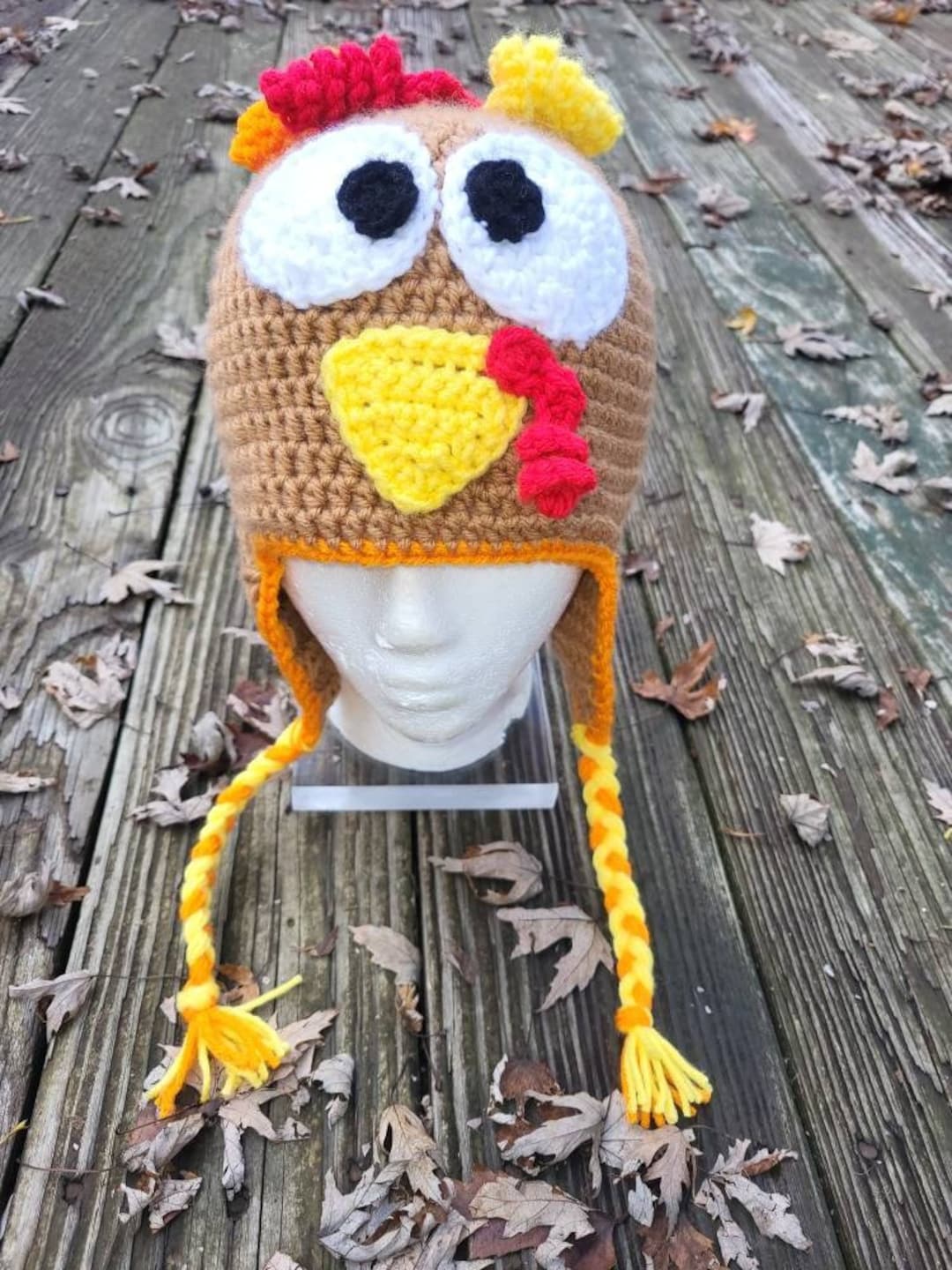 Turkey Winter Hat, Thanksgiving, Turkey Trot, Autumn, Fall, Fowl ...