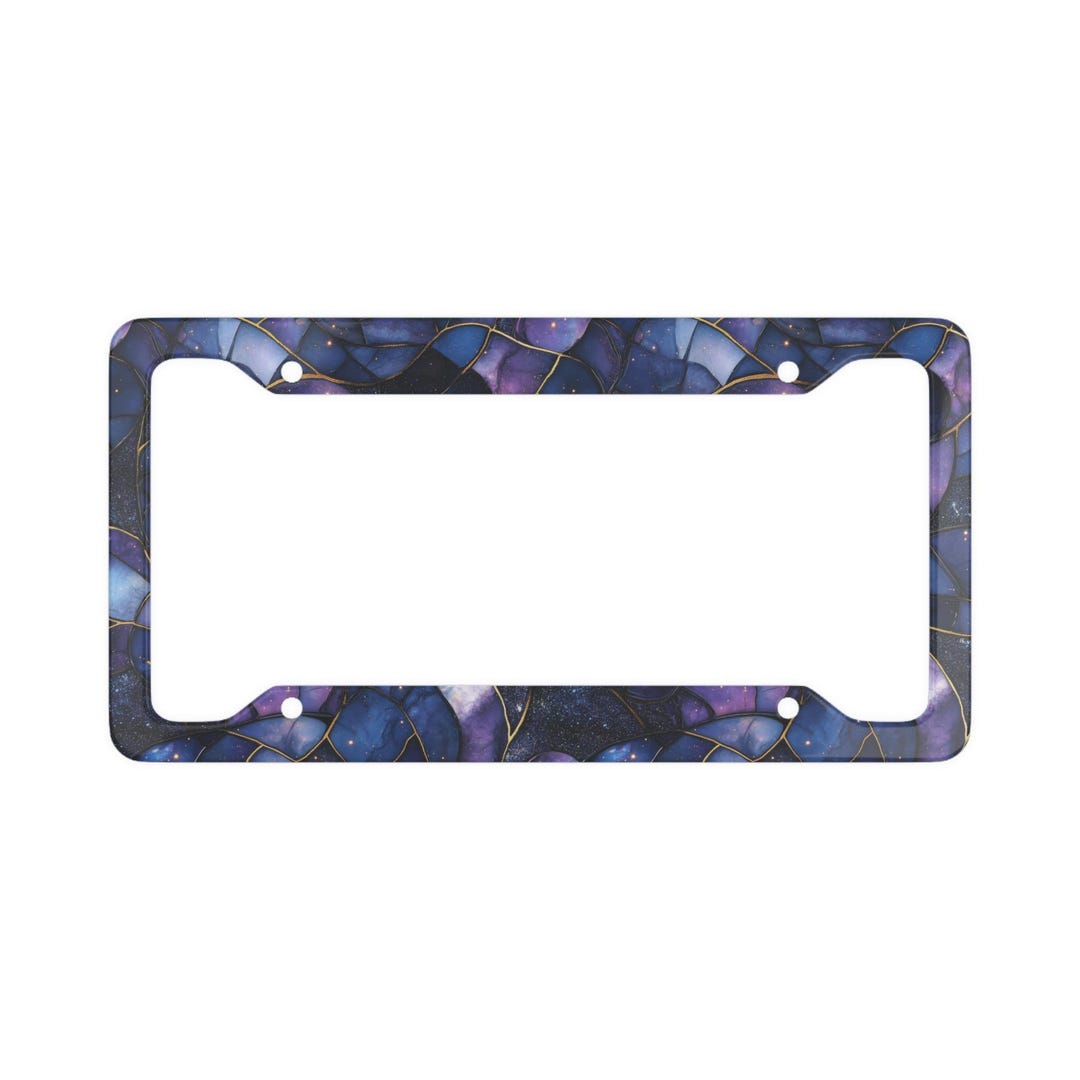 Galaxy Stained Glass License Plate Frame: Cosmic Car Decor - Etsy
