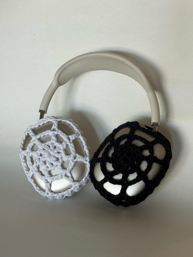 Spiderweb Crochet Headphone Covers PATTERN - Halloween Crochet - PDF ...