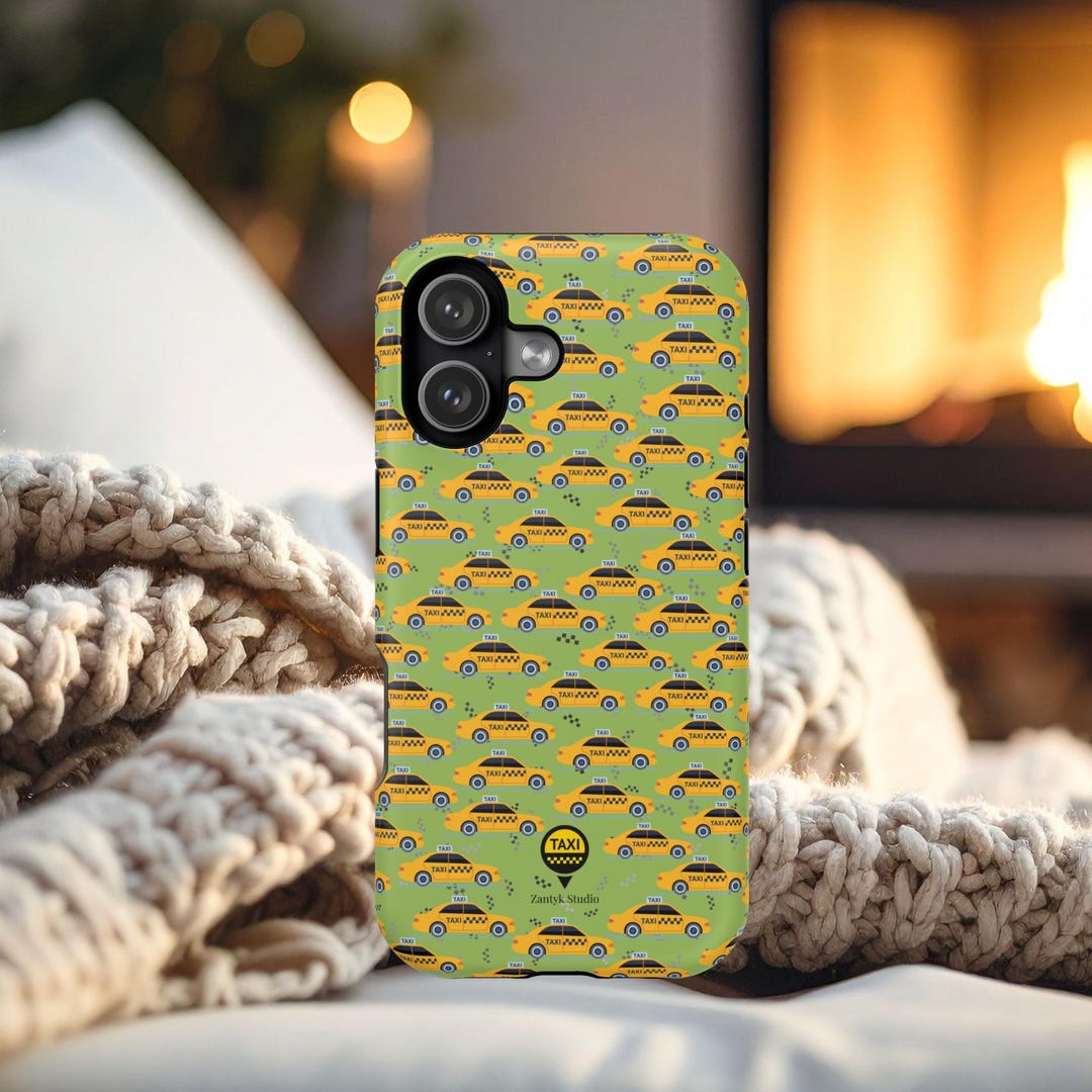 Classic Yellow Taxi iPhone 17 Pro Case, Timeless City Style Magsafe ...