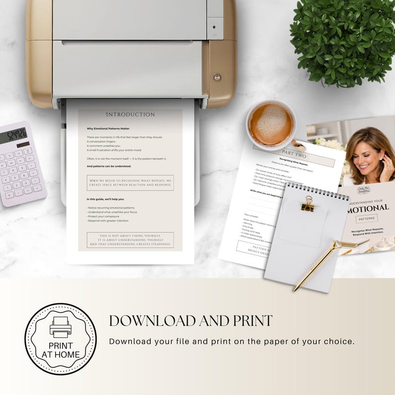 Understanding Emotional Patterns Worksheet | Emotional Awareness & Self ...