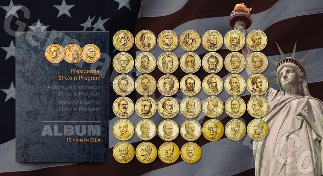 USA Album for a Set of 1 Dollar Coins Presidents Series 1979-2025 - Etsy