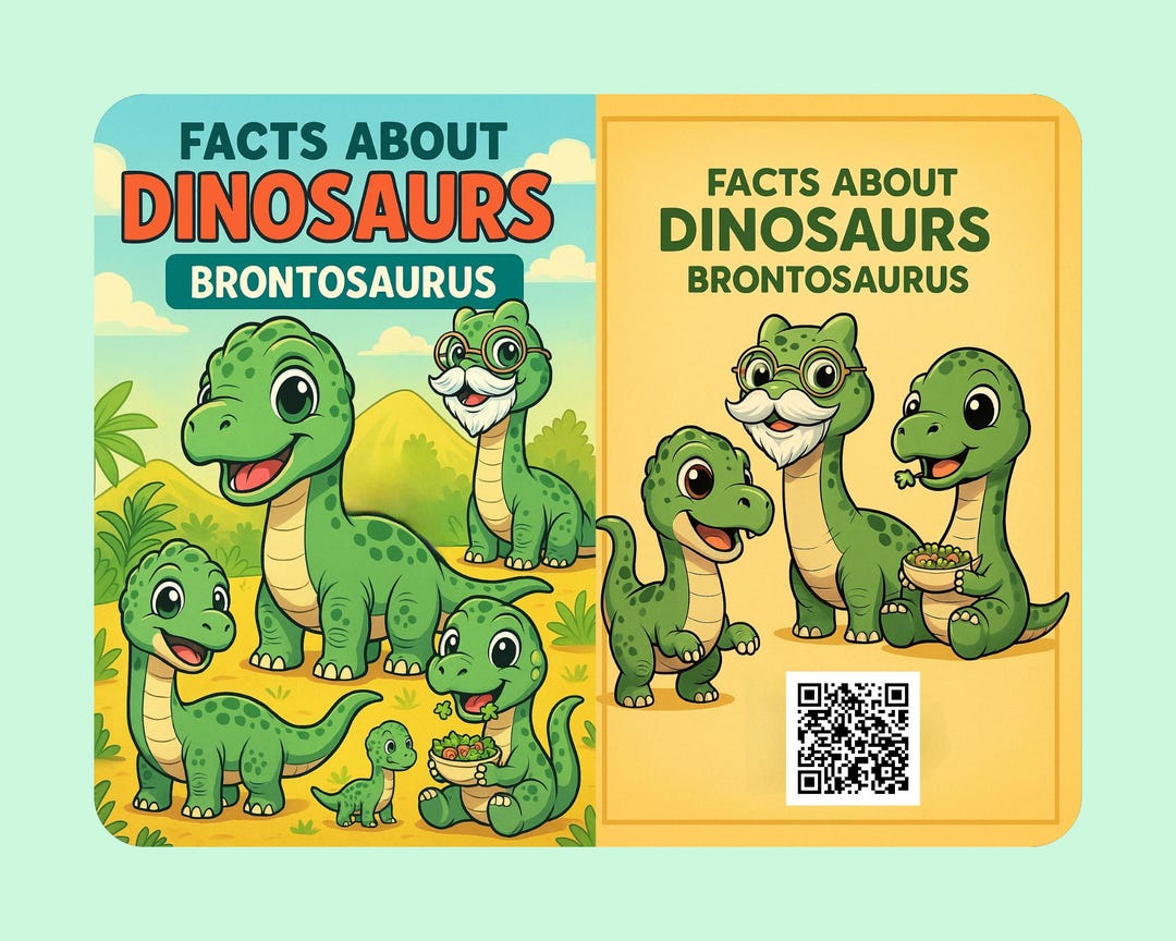 Facts About Dinosaur - Brontosaurus - Etsy