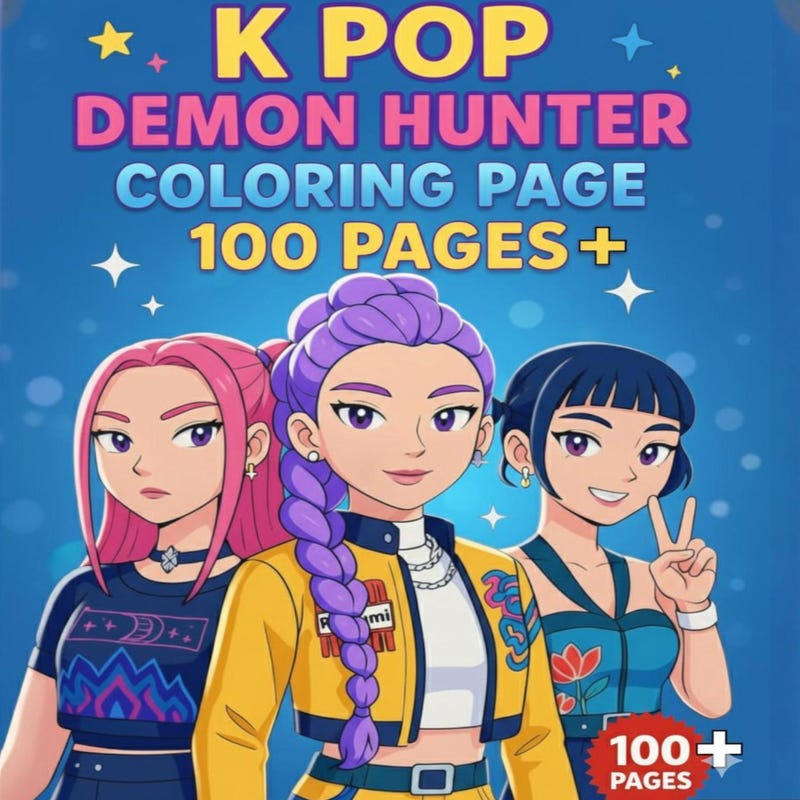 Huntrix Coloring Pages - Etsy