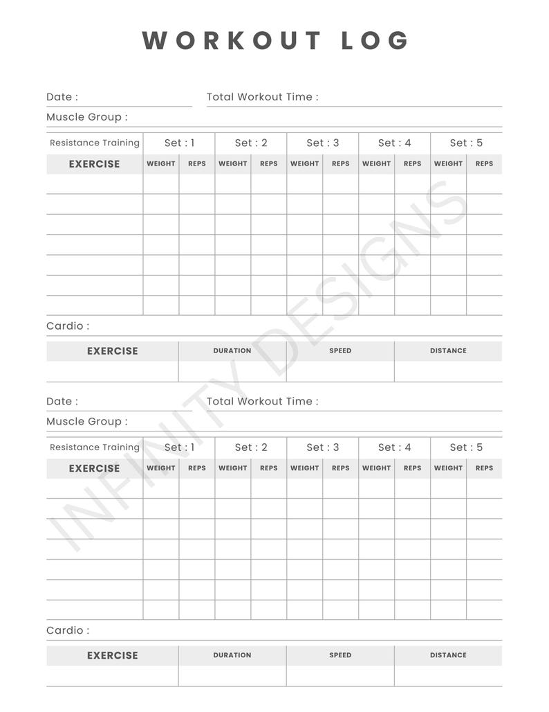 Ultimate Workout Log – Track Your Strength & Cardio Progress With Ease ...