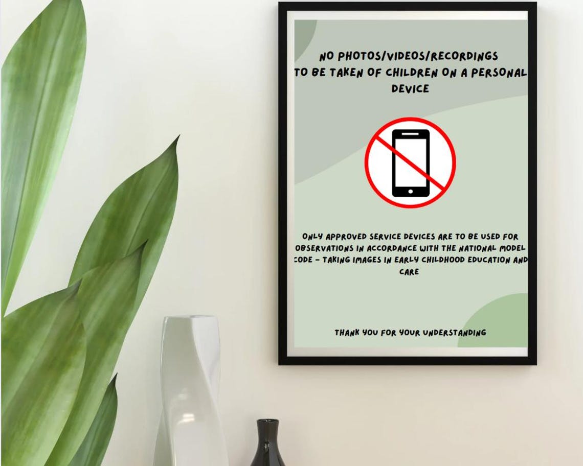 No Personal Devices Poster– Early Childhood Education & Care | Child ...