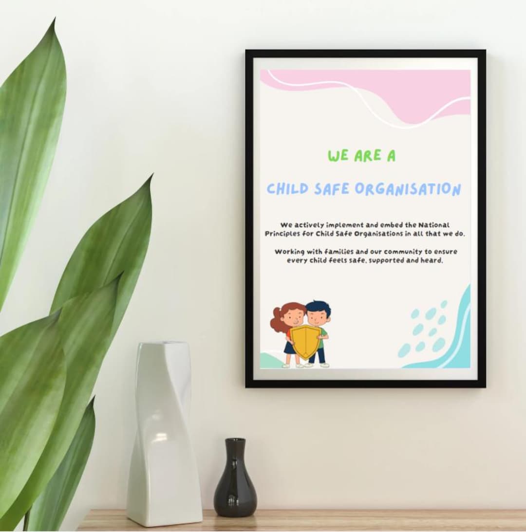 Child Safe Organisation Commitment Poster | National Principles AU ...