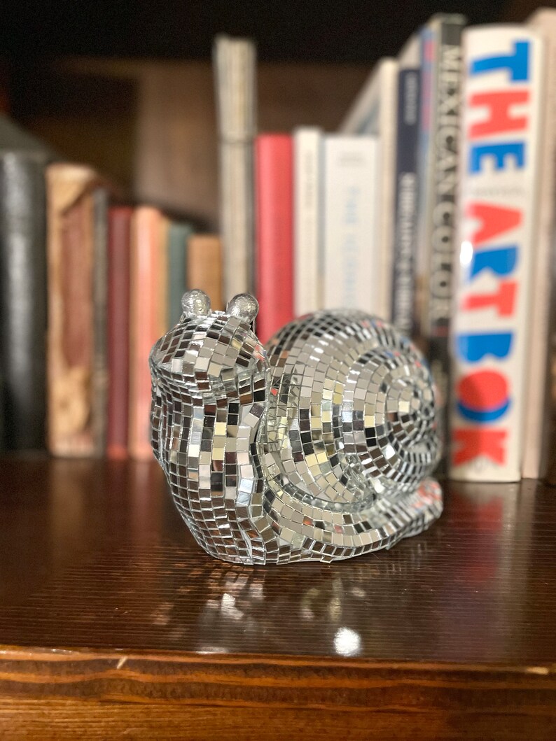Disco Snail Mirror Ball Slug Sculpture Figurine - Etsy