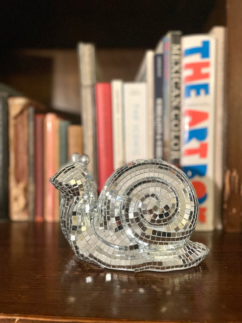 Disco Snail Mirror Ball Slug Sculpture Figurine - Etsy