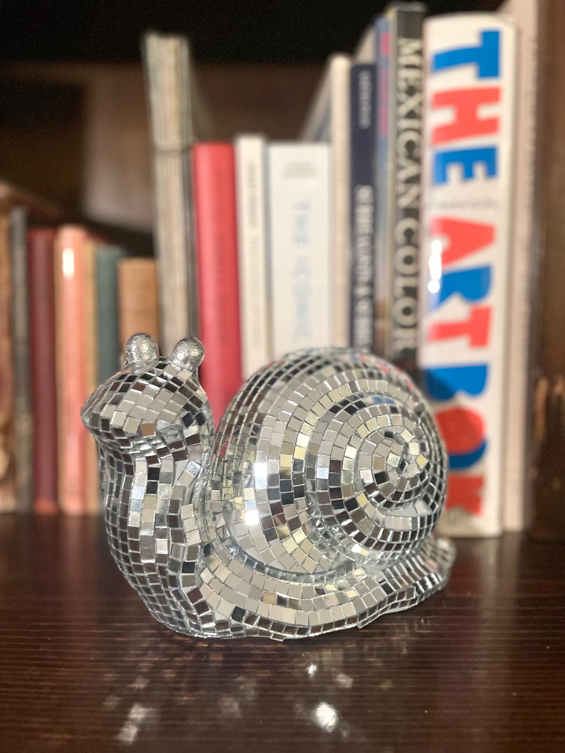 Disco Snail Mirror Ball Slug Sculpture Figurine - Etsy