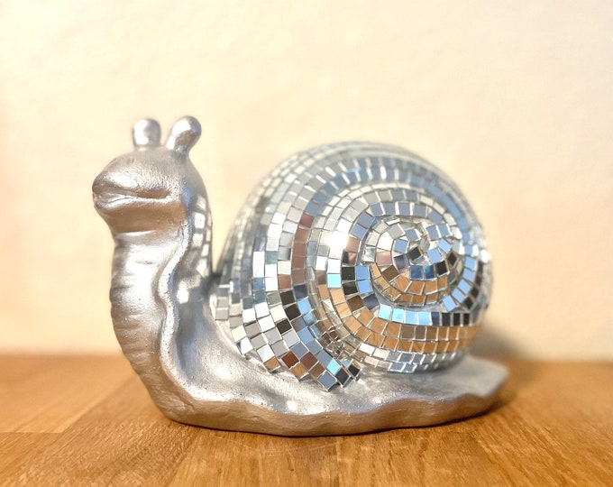 Disco Snail Mirror Ball Slug Sculpture Figurine - Etsy
