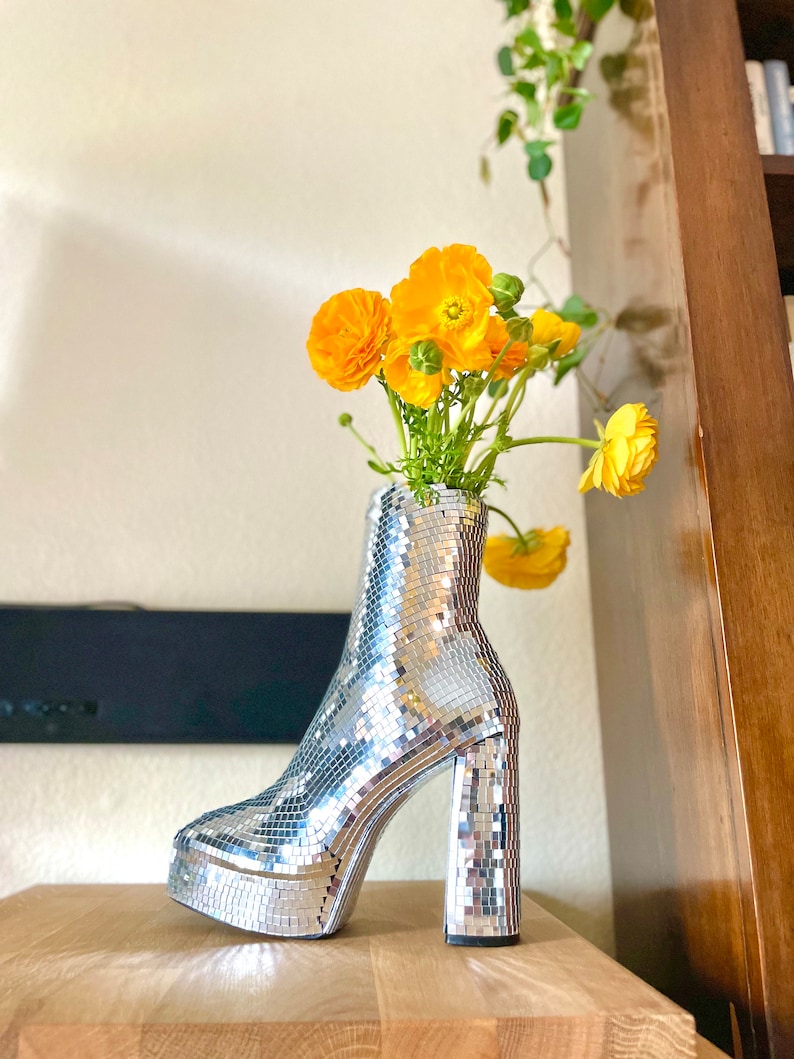 Disco Boot Vase - Etsy