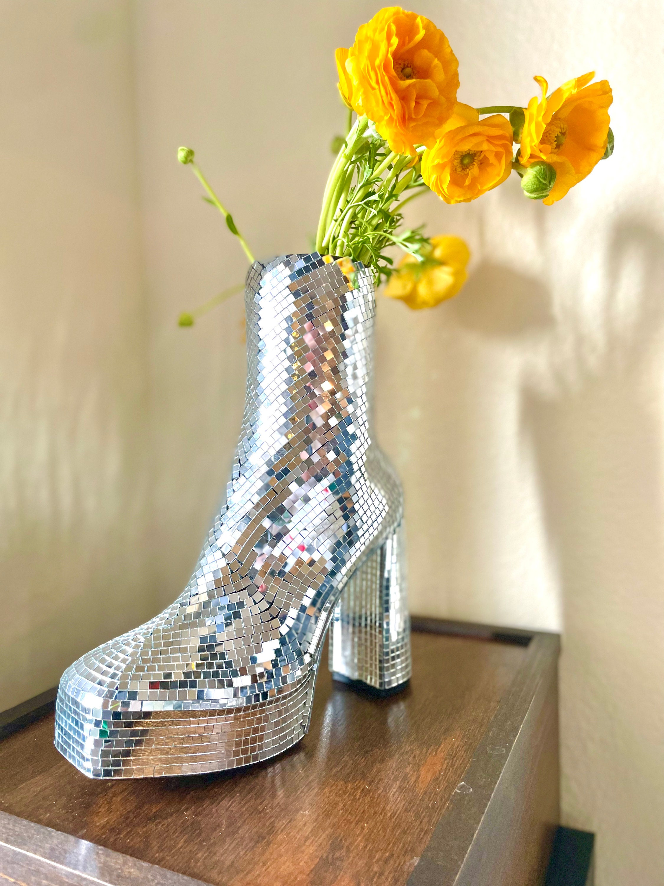 Disco Boot Vase - Etsy