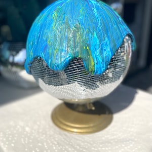 Melty Earth Disco Globe One of a Kind - Melting, Droopy, Dripping, Drip ...