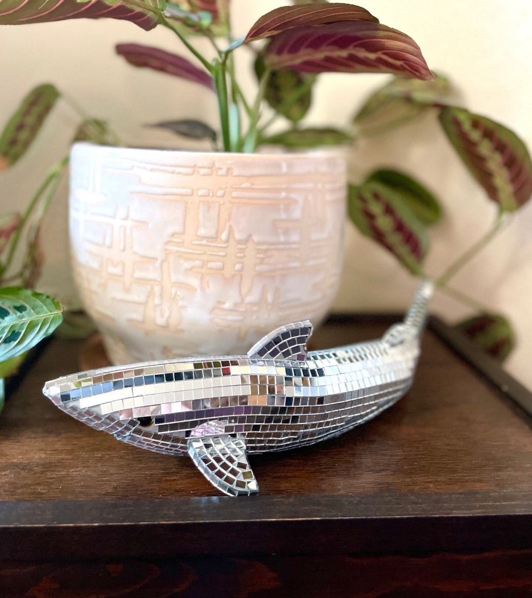 Disco Shark - Mirror Ball Tiled Shark - Ocean Animal Sea - Etsy