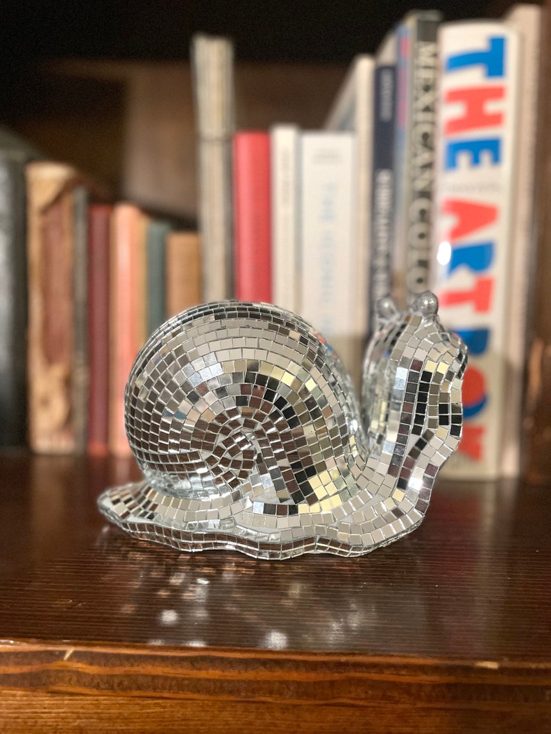 Disco Snail Mirror Ball Slug Sculpture Figurine - Etsy