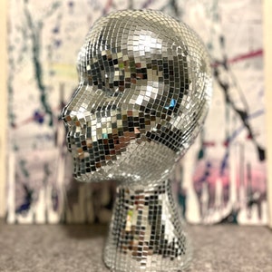 Disco Head Mirror Ball Tiled Mannequin Alien Lady Women Head - Etsy