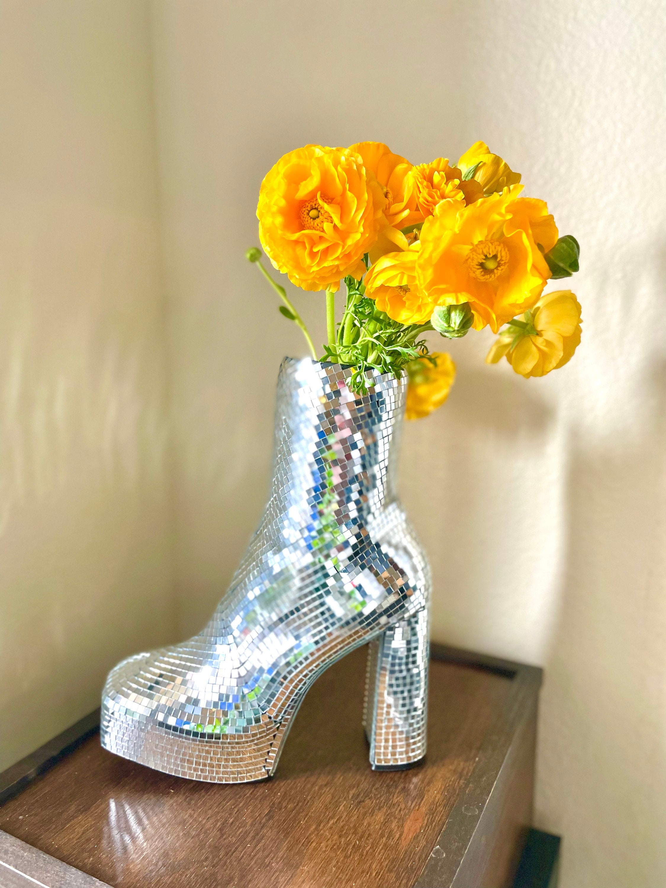 Disco Boot Vase - Etsy