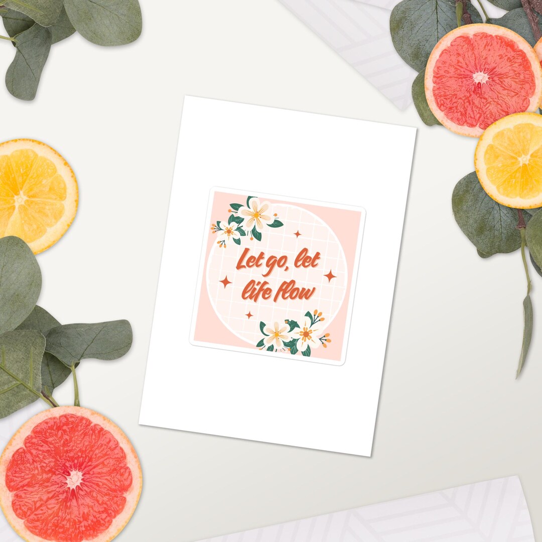 Let Go Let Life Flow Sticker - Etsy