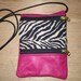 Handmade USA Small Travel Passport LEATHER Zebra Leopard Print Bag ...