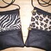 Handmade USA Small Travel Passport LEATHER Zebra Leopard Print Bag ...