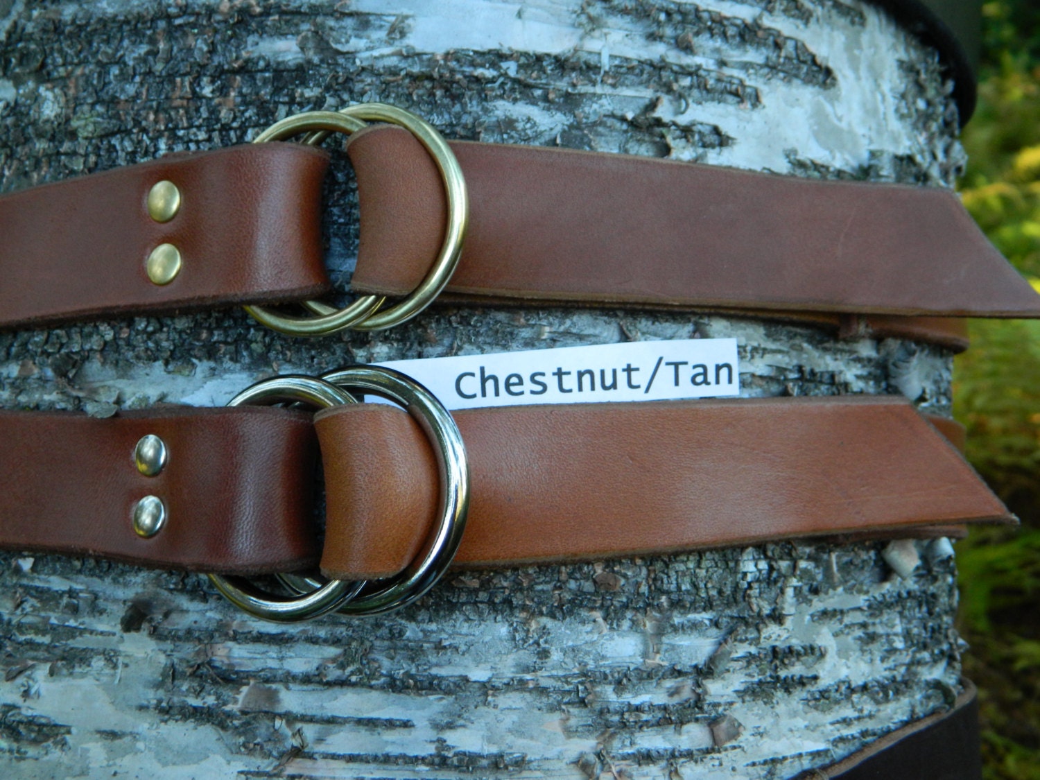Handmade Double Ring Leather Belt Mens Womens 1 1/4" 1.25" Inch Wide ...