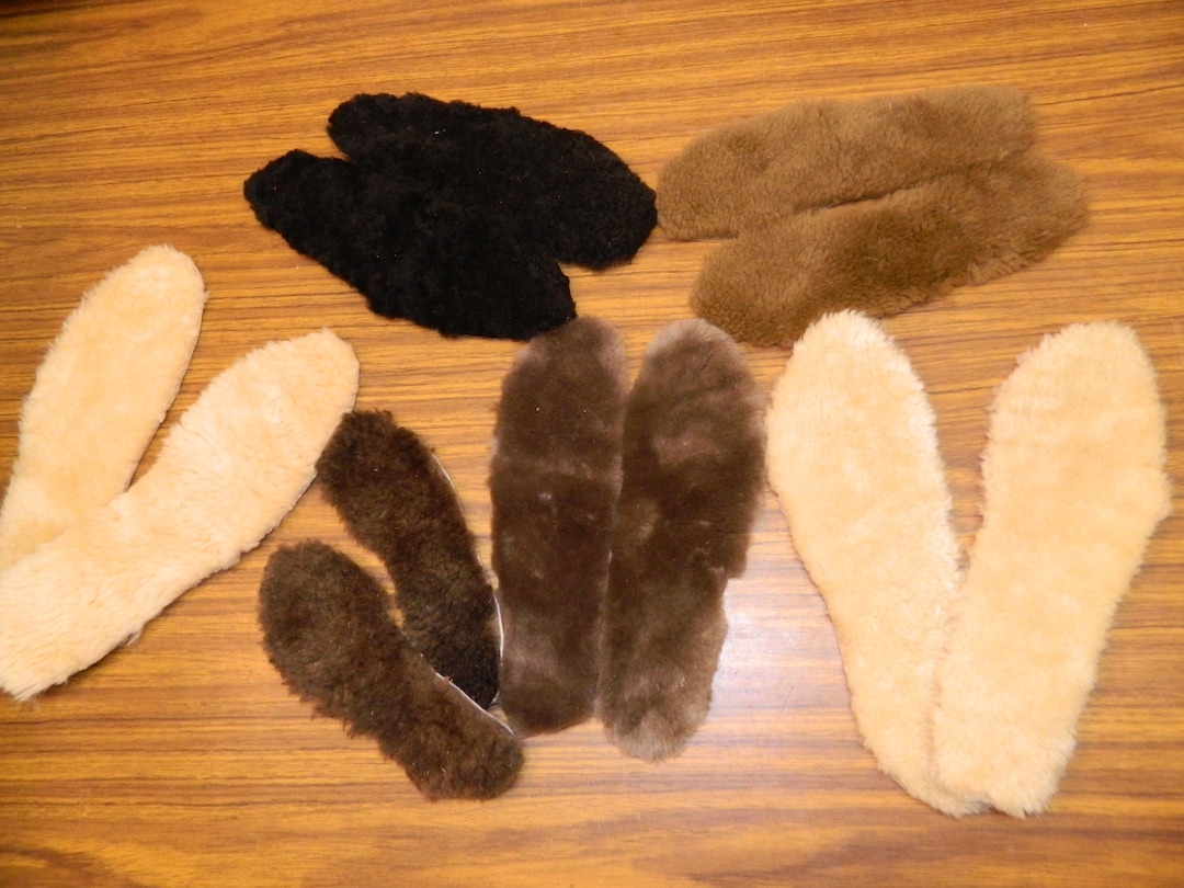 Genuine Shearling Sheepskin Replacement Shoe, Boot, Slipper Inserts ...