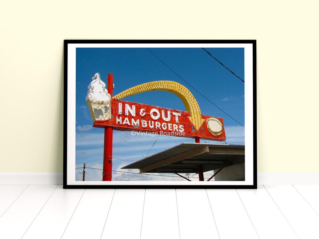 In & Out Drive in Restaurant Neon Sign Print Baker City - Etsy