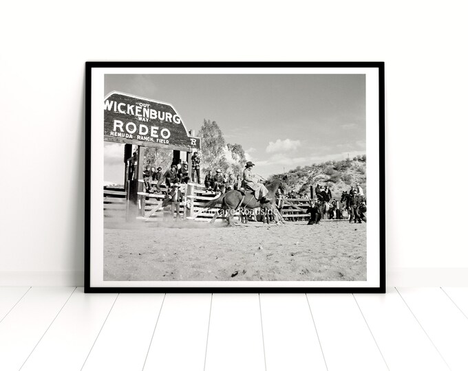Vintage Remuda Ranch Rodeo Photo, Black and White Archival Print From ...