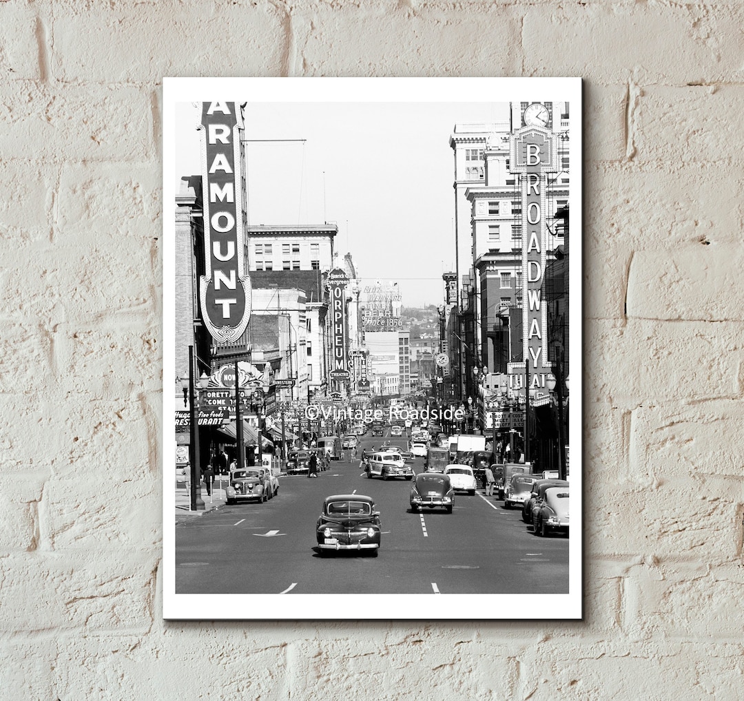Old Downtown Portland Oregon Photo, Print From Original 1949 Negative ...