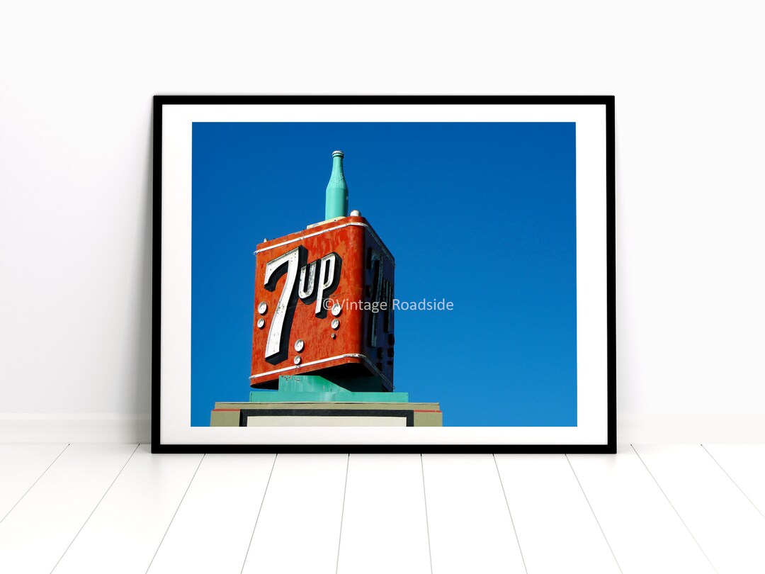 Vintage 7up Neon Sign Print, Portland, Oregon Photo, Fine Art ...