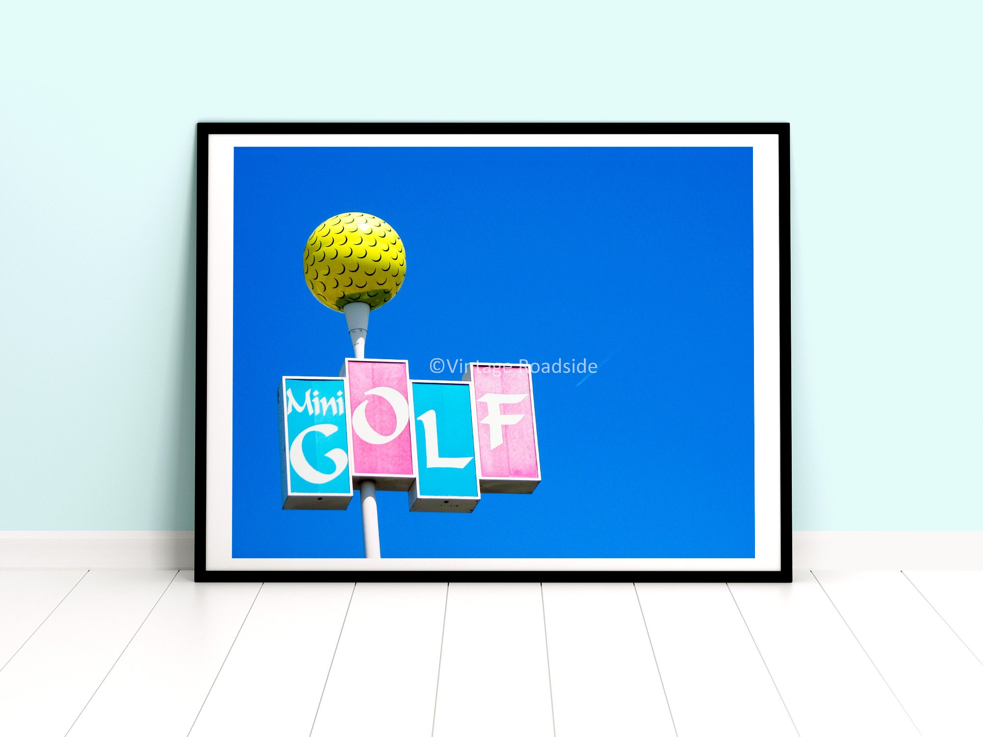 Mid Century Mini Golf Sign Print Roadside Sign Photo Redding - Etsy